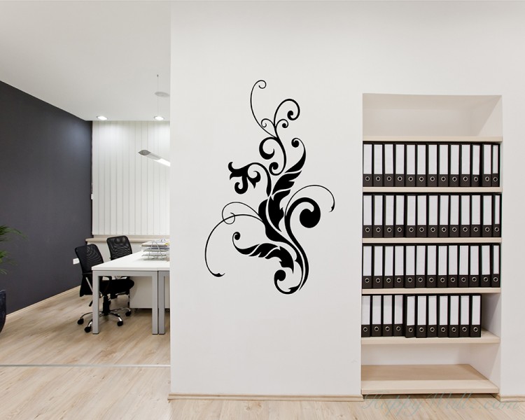 Beautiful Floral Vines Vinyl Decals Modern Wall Art