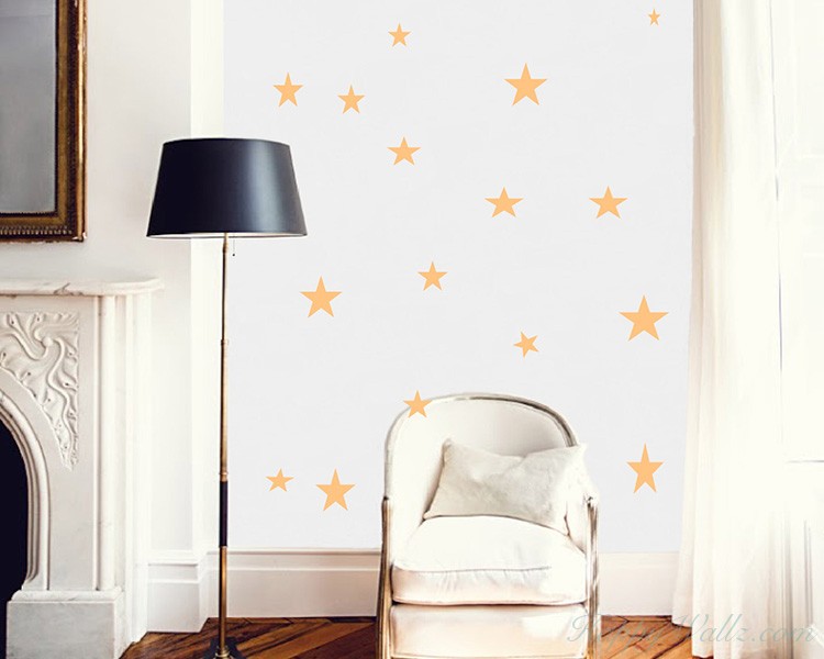 Stars Wall Decal Nursery Modern Pattern Vinyl Sticker