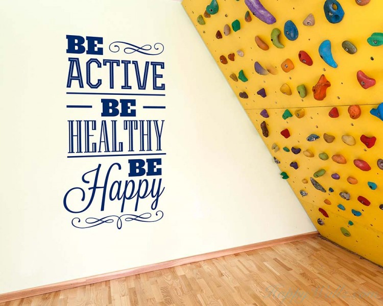 Be Active Quotes Wall Decal Motivational Vinyl Art Stickers