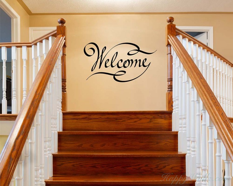 Welcome Quotes Wall Decal Family Vinyl Art Stickers