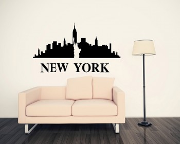 Silhouette Wall Decals | Silhouette Vinyl Decals, City Landscape Modern ...