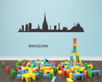 Silhouette Wall Decals | Silhouette Vinyl Decals, City Landscape Modern ...